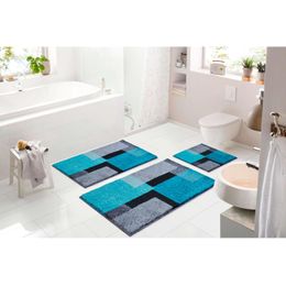 Badematte Grund Badematten Gr. rechteckig (70cm x 120cm),, blau (türkis)