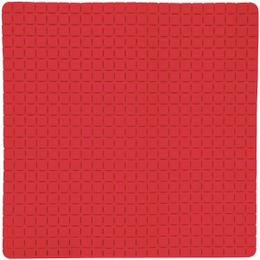 Duscheinlage MSV "Quadro Premium" Wanneneinlagen Gr. B/L: 54cm x 54cm, rot mit Duft