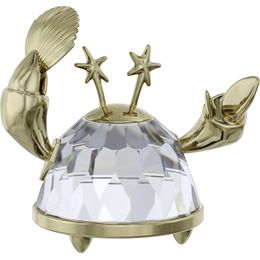 Dekofigur Swarovski "Kristallfigur Sammelfigur Zodiac Krebs, 5670322" Dekofiguren Gr. B/H: 2,8cm x 3,8cm, Sternzeichen Krebs, weiß (kristallweiß-goldfarben) Swarovski Kristall