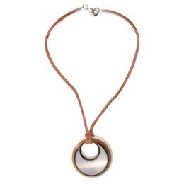 Kette mit Anhänger Collezione Alessandro "Mina" Gr. one size, PTFE-Kunststoff, braun Damen Halsketten mit hochwertigem Kunststoffanhänger