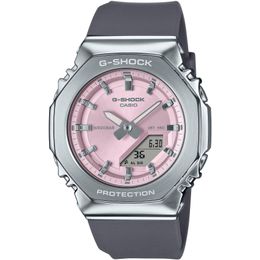 Chronograph Casio G-SHOCK Armbanduhren grau-rosa, grau Herren Quarzuhr, Armbanduhr, Damenuhr, Herrenuhr, Stoppfunktion, Resinband