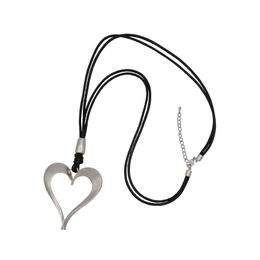 Lederband Firetti "Endless Love" Halsketten Gr. Metall-Polyurethan, L: 82cm B: 2,5mm, schwarz (metallfarben-schwarz) Damen