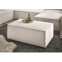 Hocker Home Affaire "SHERWOOD", beige (hellbeige), B:102cm H:42cm T:69cm, Hocker, passend zur Polster-Serie SHERWOOD