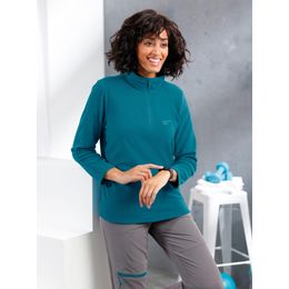 Fleecepullover Catamaran Gr. 44/46, bunt (aquapetrol) Damen Sweatshirts