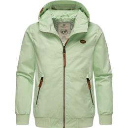 Outdoorjacke Ragwear "Kristla II" Gr. 128, grün (hellmint) Mädchen Jacken Stylische, einfarbige Übergangsjacke