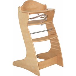 Hochstuhl Roba "Treppenhochstuhl Chair up, natur" Gr. B/H/T: 44cm x 83cm x 49cm, beige (natur) Baby Stühle aus Holz