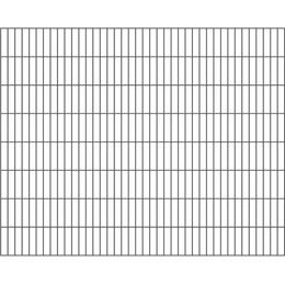 Alberts Doppelstabmattenzaun "Doppelstab-Gittermatte 6/5/6" Zaunelemente LxH: 200x160 cm Gr. H/L: 160cm x 2 m, grau (anthrazit)