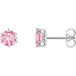 Paar Ohrstecker Thomas Sabo "Schmuck Silber 925 Ohrringe Solitär, H2300" Gr. Silber 925 (Sterlingsilber), bunt (silberfarben-pink + pink) Damen mit Zirkonia (synth.)