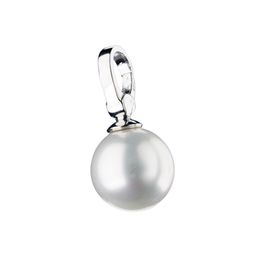 Charm-Einhänger Giorgio Martello MILANO "Muschelkernperle, Silber 925" Charms weiß Damen