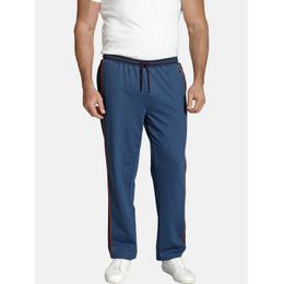 Jogginghose CHARLES COLBY "Jogginghose BARON TURNER" Gr. XXL, blau (blau kariert) Herren Hosen