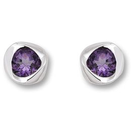 Paar Ohrhänger ONE ELEMENT "Amethyst Ohrringe Ohrstecker aus 925 Silber" Gr. Damen, Silber 925 (Sterlingsilber), silberfarben (silber) Damen Silber Schmuck