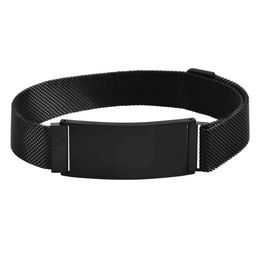 Adelia´s Edelstahlarmband ADELIA´S "Herren Armband aus Edelstahl 27 cm" Armbänder Gr. 27, Edelstahl, schwarz Herren