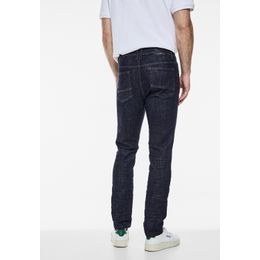 Slim-fit-Jeans Street One MEN Gr. 32, Länge 30, blau (dark blue rinsed wash) Herren Jeans 5-Pocket-Style