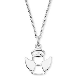 Kette mit Anhänger Herzengel "Schmuck Geschenk, Schutzengel, HEN-HALOANGEL, HEN-HALOANGEL-G" Halsketten Gr. Silber 925 (Sterlingsilber), L: 42cm B: 1,25mm, silberfarben Mädchen