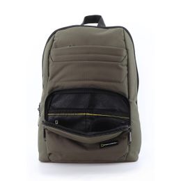 Cityrucksack National Geographic "Pro" Gr. B: 29cm, grün (khaki) Rucksäcke mit gepolstertem Tablet-Fach