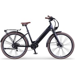 E-Bike EGO MOVEMENT "City 25 Julia Wave 45 cm Schwarz 28"" E-Bikes Gr. 45 cm, 28 Zoll (71,12 cm), schwarz Pedelec, Elektrofahrrad für Damen u. Herren