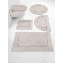 Badematte HEINE HOME Badematten Gr. halbrund (50cm x 80cm),, grau