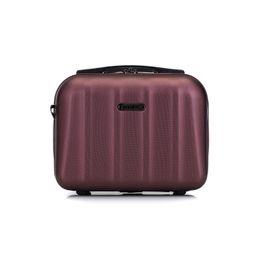 Handgepäckkoffer Wittchen "CRUISE LINE" Gr. 11 l, rot (bordeaux) Koffer Black Textured Polycarbonate Travel Cosmetic Case Wittchen