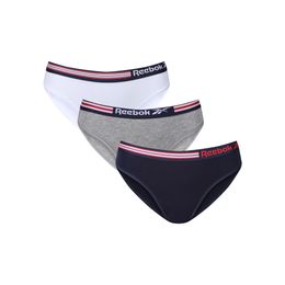 Slip Reebok "Womens RBK Briefs LIZZIE" Gr. S, weiß (white, grey, navy) Herren Unterhosen