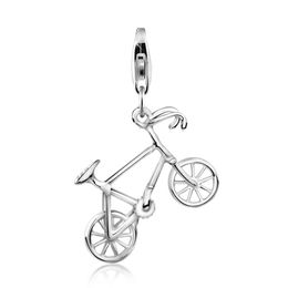 Charm-Einhänger NENALINA "Fahrrad Bike Anhänger Kettenanhänger 925 Silber" Charms Gr. ohne Stein, silberfarben (silber) Damen