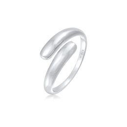 Fingerring Elli "Wickelring Zart Basic 925 Sterling Silber" Fingerringe Gr. 52mm, ohne Stein, Silber 925 (Sterlingsilber), 1.6mm, silberfarben (silber) Damen