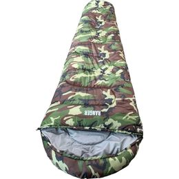 Mumienschlafsack EXPLORER "Ranger Camping Schlafsack 230x80x55cm Outdoor -18C" Schlafsäcke Gr. B/L: 80cm x 230cm, mit Reißverschluss, bunt (camouflage (tarnfarben))