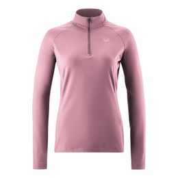 Radtrikot Gonso "Essential Jersey Longsleeve W" Gr. 42, rosa (babyrosa), Damen, 86% Polyester; 14% Elastan, Trikots, Damen Fahrradtrikot langarm, Midlayer Trikot