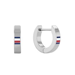 Paar Creolen Tommy Hilfiger "Schmuck Edelstahl Ohrschmuck Ohrringe MENS EARRINGS" Gr. Edelstahl, silberfarben (edelstahlfarben) Herren