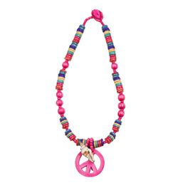 Kette mit Anhänger Collezione Alessandro "Peace" Gr. one size, Holz, bunt (mehrfarbig) Damen Halsketten Peace Symbol