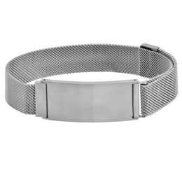 Adelia´s Edelstahlarmband ADELIA´S "Herren Armband aus Edelstahl 27 cm" Armbänder Gr. 27, Edelstahl, silberfarben (silber) Herren