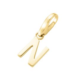 Charm Buchstabe Giorgio Martello MILANO "Buchstabe N, Silber 925" Charms goldfarben (gold) Damen