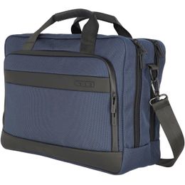 Laptoptasche Travelite "Meet, marine" Gr. B/H/T: 42 cm x 30 cm x 15 cm, blau (marine) Herren Taschen Arbeitstasche mit 15,6-Zoll Laptopfach und Trolley-Aufsteck-System