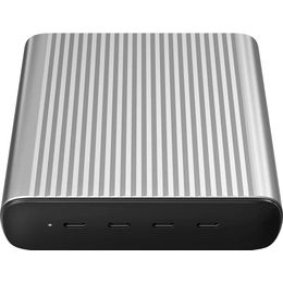 HYPER Ladestation "HYPERJuice 245W GaN Desktop Charger - EU / UK Cord" Ladegeräte silberfarben