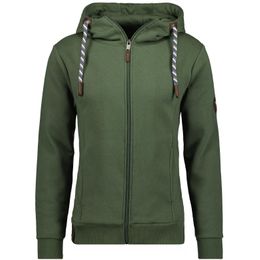 Sweatjacke Ragman Gr. L (50/52), grün (dunkelgrün-393) Herren Sweatjacken