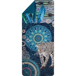 Reisehandtuch HIP "Imena" Handtücher (Packung) Gr. B/L: 75cm x 180cm, Mandala-Leopard, bunt (multi, petrol) Mikrofaser, 75x180, Schnelltrocknend, Reisen, Sport, Yoga, Wendeoptik