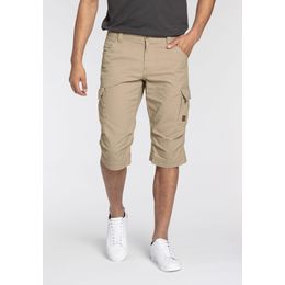 Jeansbermudas Bruno Banani Gr. 33, N-Gr, beige (sand) Herren Jeans schmale Passform, gerade Beinform, mit Cargotaschen