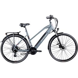 Zündapp E-Bike ZÜNDAPP "Z810" E-Bikes Gr. 50 cm, 28 Zoll (71,12 cm), grau Pedelec, Elektrofahrrad für Damen