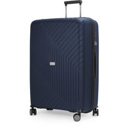 Hartschalen-Trolley Hauptstadtkoffer "TXL, 76 cm" Gr. B/H/T: 51cm x 76cm x 31cm 118 l, blau (dunkelblau) Koffer Hartschalen-Koffer Reisekoffer groß Reisegepäck TSA Schloss