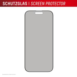 Displex Displayschutzglas "Privacy Glass Full Cover" Displayfolien Displayschutzfolie, Schutzfolie, Bildschirmschutz, kratz- & stoßfest schwarz