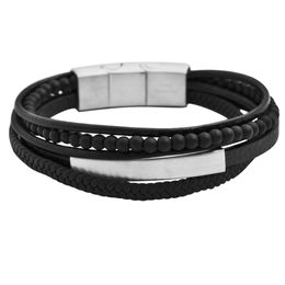 Adelia´s Edelstahlarmband ADELIA´S "Herren Armband aus Edelstahl 21+1 cm" Armbänder Gr. 21 + 1, Edelstahl, silberfarben (silber) Herren