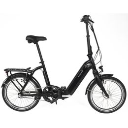 E-Bike Allegro "Andi 3 Plus 374" E-Bikes Gr. 42cm, 20 Zoll (50,80cm), schwarz Pedelec, Elektrofahrrad für Damen u. Herren