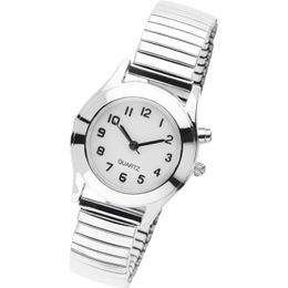 Quarzuhr Maximex "PURE" Armbanduhren silberfarben Damen beleuchtet, silber, Gehäuse: ca. 2,7 cm Ø