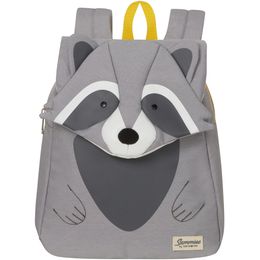 Kinderrucksack Samsonite "Happy Sammies ECO, Racoon Remy, S" Gr. B/H/T: 24cm x 27,5cm x 14,5cm, bunt (racoon remy), Kinder, Polyester, Rucksäcke, Kindergartenrucksack Kinderfreizeitrucksack Kinder-Backpack