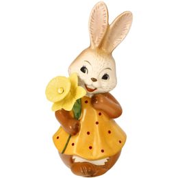 Osterhase Goebel "Hab an Dich gedacht" Dekofiguren Gr. B/H/T: 5,5cm x 5,5cm x 12cm, bunt Sammelfigur, Hasenmädchen mit Osterglocke