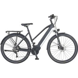 E-Bike Prophete "Entdecker 5.0" E-Bikes Gr. 52 cm, 28 Zoll (71,12 cm), schwarz (schwarz, silber) Pedelec, Elektrofahrrad für Damen