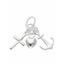 Adelia´s Ketten-Anhänger ADELIA´S "925 Silber Anhänger Glaube-Liebe-Hoffnung" Schmuckanhänger Gr. Kinder, Silber 925 (Sterlingsilber), silberfarben (silber) Damen Silberschmuck für