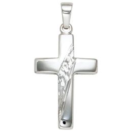 Kreuz-Anhänger Jobo "Anhänger Kreuz" Schmuckanhänger Gr. Silber 925 (Sterlingsilber), silberfarben (silber 925) Damen 925 Silber massiv