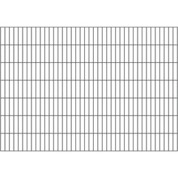 Alberts Doppelstabmattenzaun "Doppelstab-Gittermatte 6/5/6" Zaunelemente LxH: 200x140 cm Gr. H/L: 140cm x 2 m, grau (anthrazit)