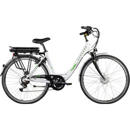 Zündapp E-Bike ZÜNDAPP "Z503" E-Bikes Gr. 49cm, 28 Zoll (71,12cm), weiß (grün, weiß) Pedelec, Elektrofahrrad für Damen u. Herren