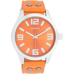 Quarzuhr Oozoo "C1072" Armbanduhren orange Damen Armbanduhr, Damenuhr, Herrenuhr